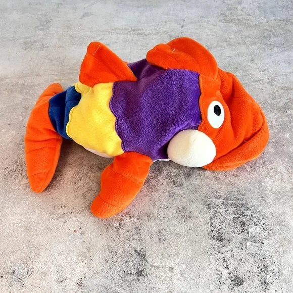 Toys | Fiesta Plush Gus 13 Colorful Orange Fish Soft Toy Stuffed Bean ...